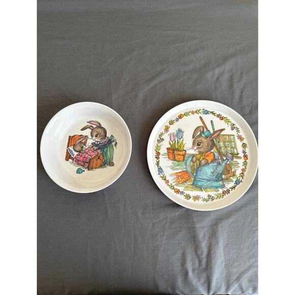 Oneida | Other | Vintage Oneida Peter Rabbit Plate And Bowl Set | Poshmark